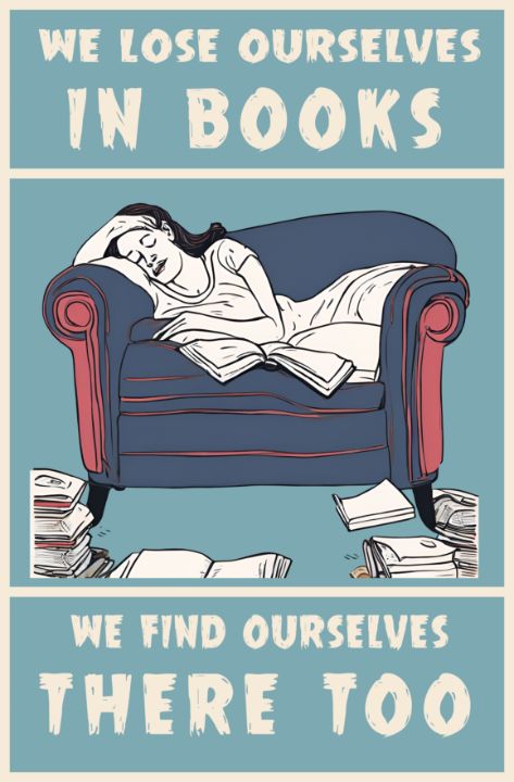 We Lose Ourselves In Books - Paintings - Paintings & Prints ...