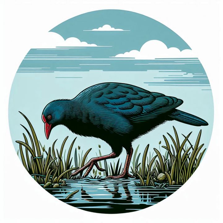 New Zealand Pukeko - Paintings - Drawings & Illustration, Animals ...