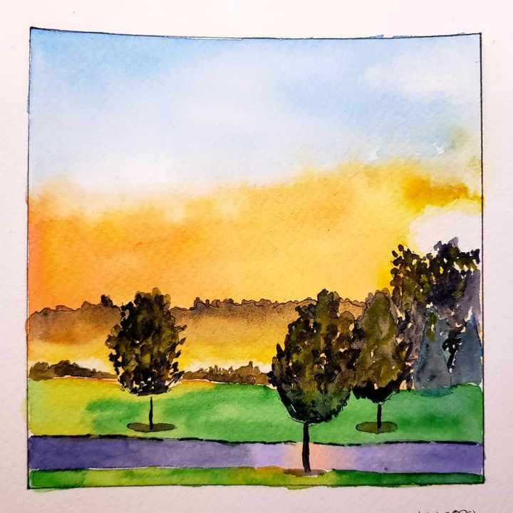 Fog on the Lake at Sunrise - Art by Heather Wallace-Campbell ...