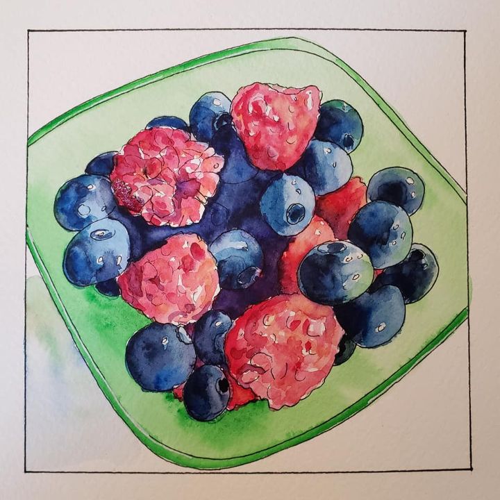 Fresh Berries - Art by Heather Wallace-Campbell - Paintings & Prints ...