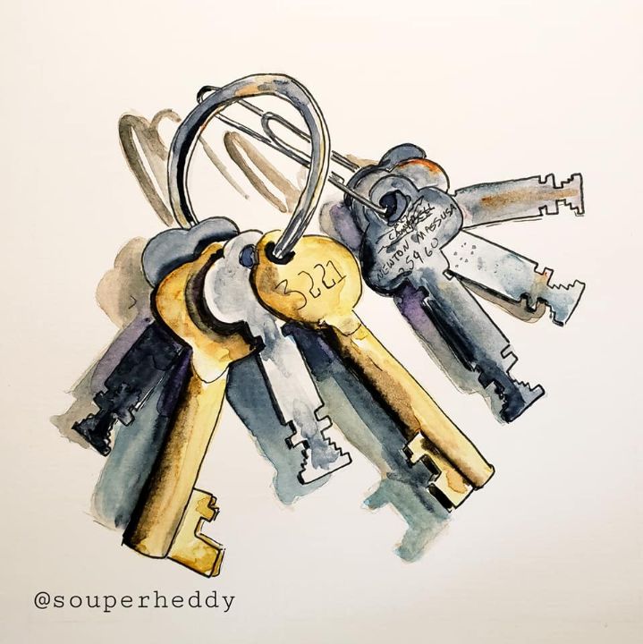 Old Keys - Art by Heather Wallace-Campbell - Paintings & Prints, Still ...