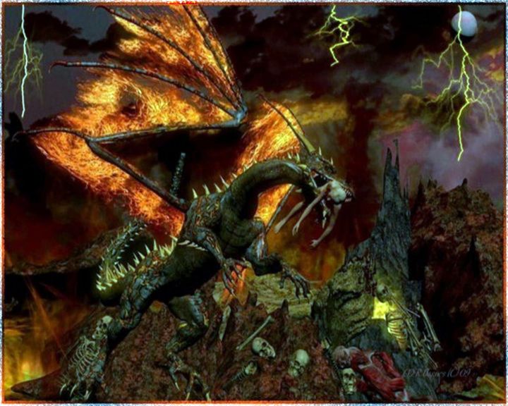 Dragon Feeding Time - Malcolm Barnes - Digital Art & AI, Fantasy ...