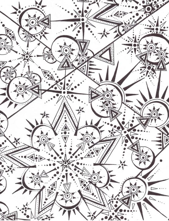 North - Doodles by Debra - Drawings & Illustration, Abstract, Geometric ...