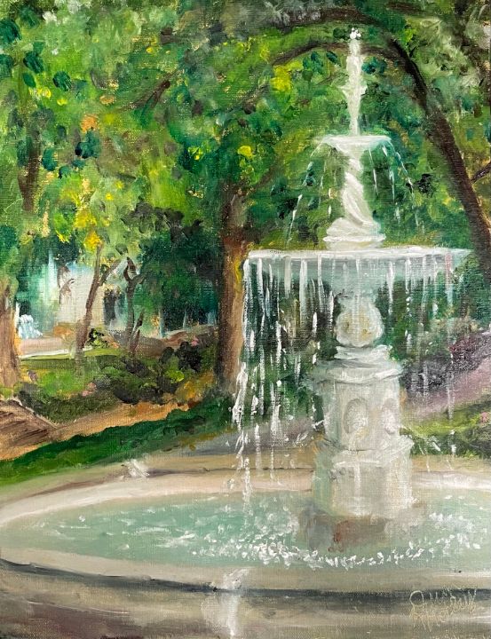 Fountain Square - Dawn Motley Fine Art - Paintings & Prints, Buildings ...