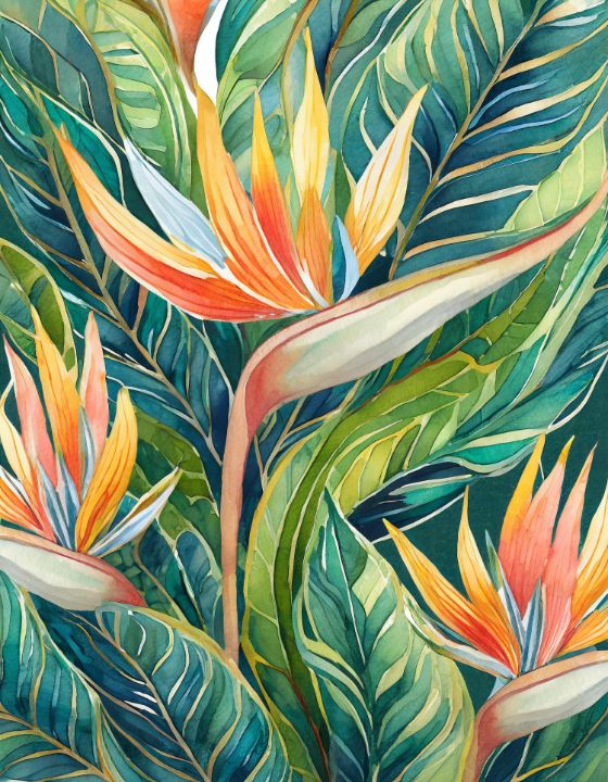 Strelitzia Reginae - GreenGallery - Digital Art & AI, Flowers, Plants ...