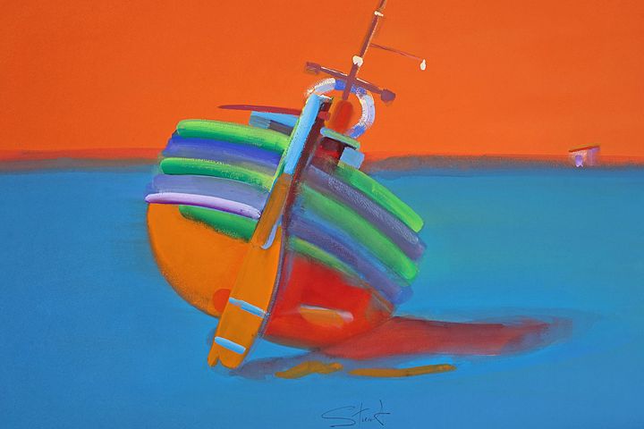 Hot Boat Algarve - charles stuart - Paintings & Prints, Landscapes ...