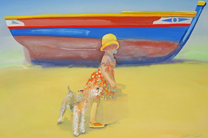 Beach Friends - charles stuart - Paintings & Prints, Landscapes ...