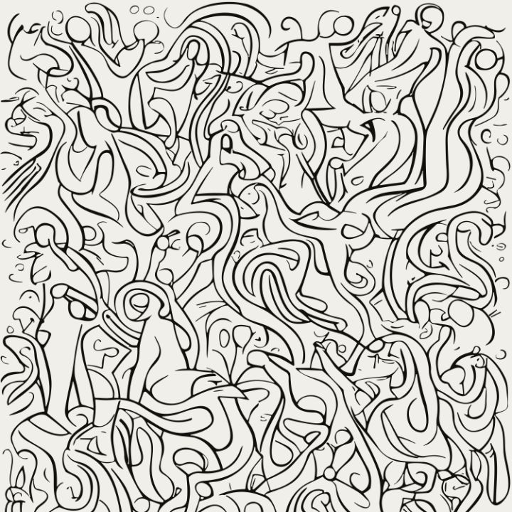 Human Trace II - Blackink - Digital Art & AI, Abstract, Figurative - ArtPal