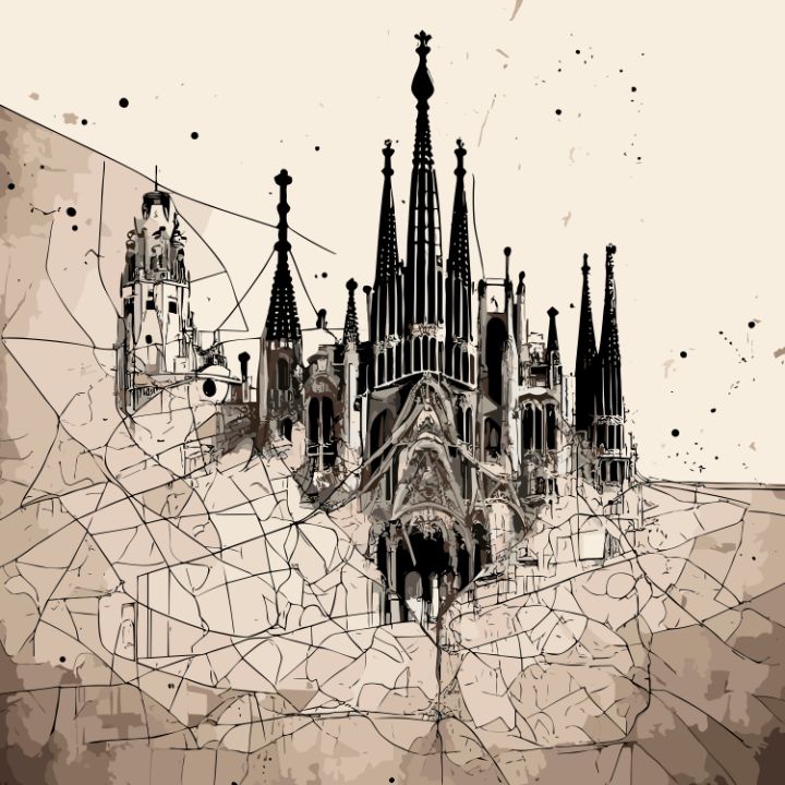 Barcelona Sketches 4 - Blackink - Drawings & Illustration, Places ...