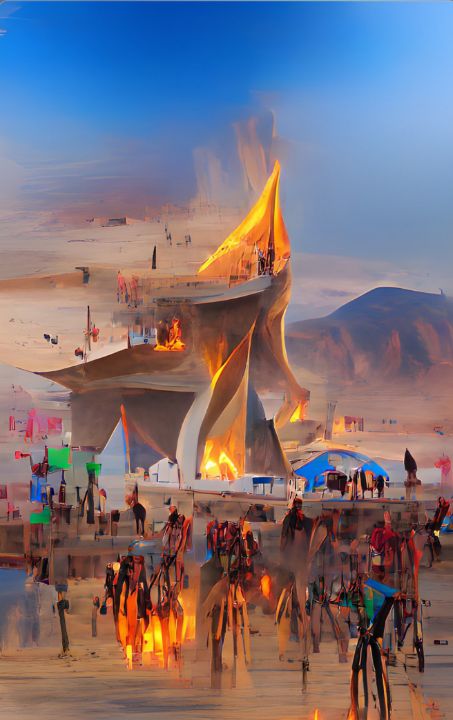 Burning Man Festival - Adbetron - Digital Art & AI, Fantasy & Mythology ...