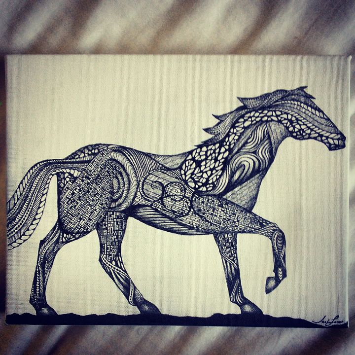 Abstract Horse Outline