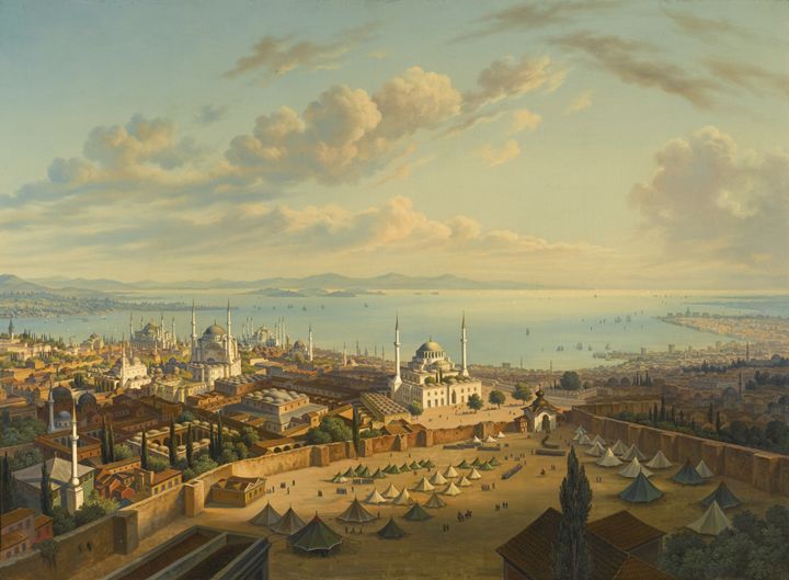 Istanbul From The Fire Tower, 1840. - OttomanArchives - Paintings ...