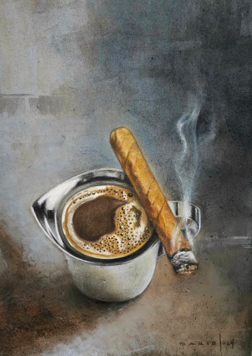 Pastel with coffee by Dariel Aguiar - Drawings & Illustration ...