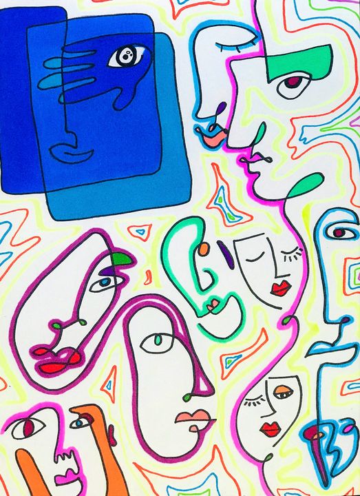 Random Faces - Win's Wonders - Paintings & Prints, People & Figures ...