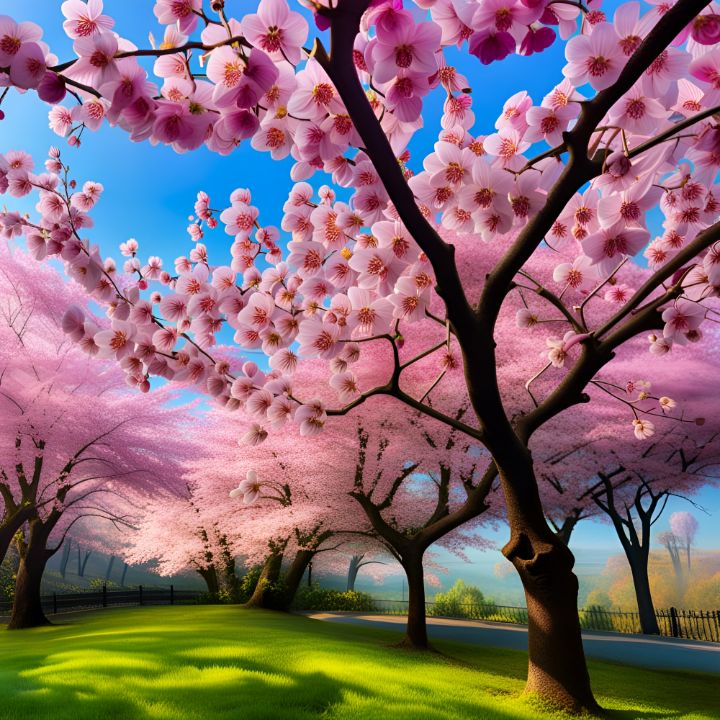 Cherry blossom blooms. - Jeff's Creations - Digital Art & AI, Flowers ...