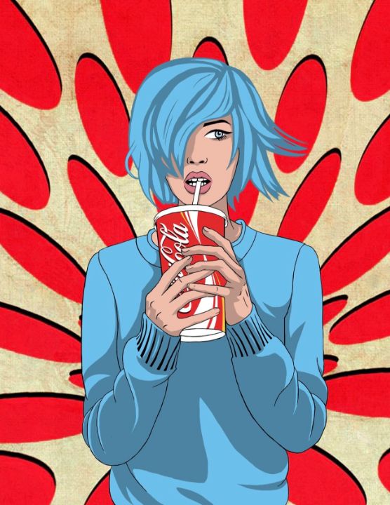 Blue Rush - Natali - Drawings & Illustration, People & Figures ...