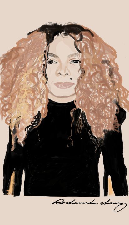 Janet Jackson - Ro's art - Digital Art & AI, People & Figures ...