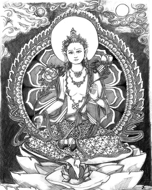 Green Tara / Tara Verde - JC´s - Drawings & Illustration, Ethnic ...