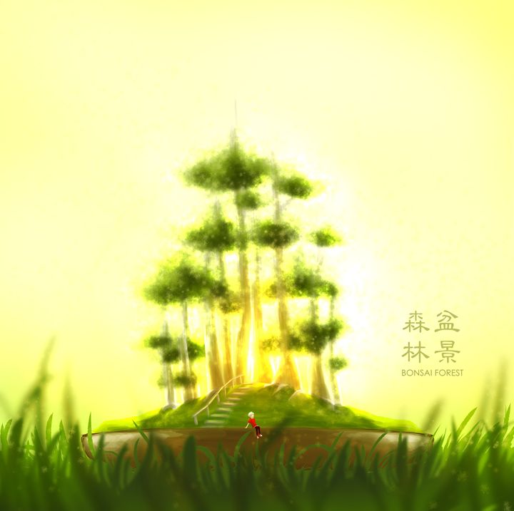 Bonsai Forest - Sen Li - Digital Art, Flowers, Plants, & Trees, Trees ...