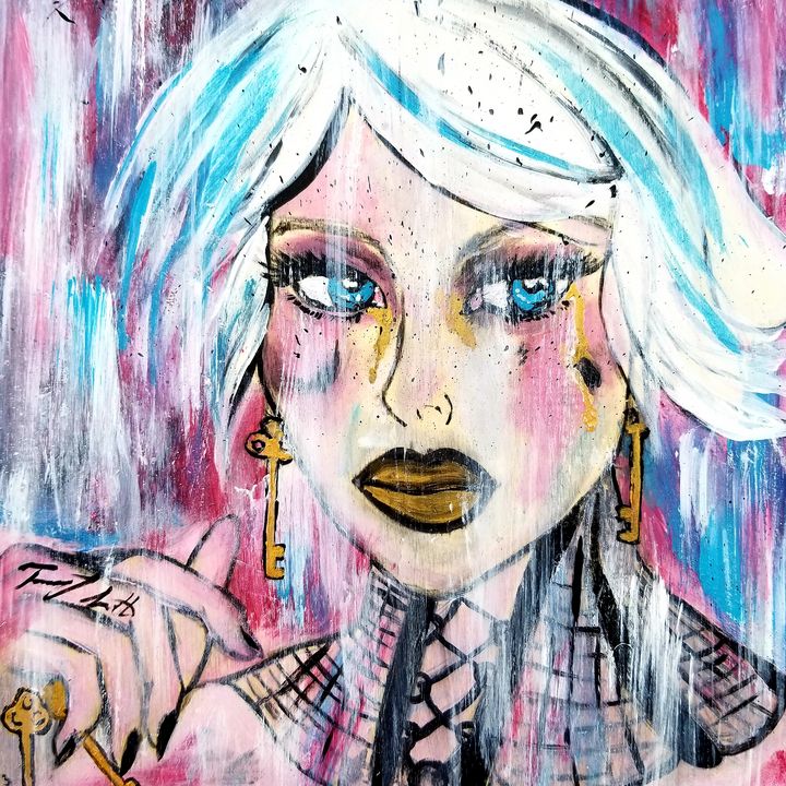 Girl with Keys - T. Smith, Artist - Paintings & Prints, Abstract, Other ...