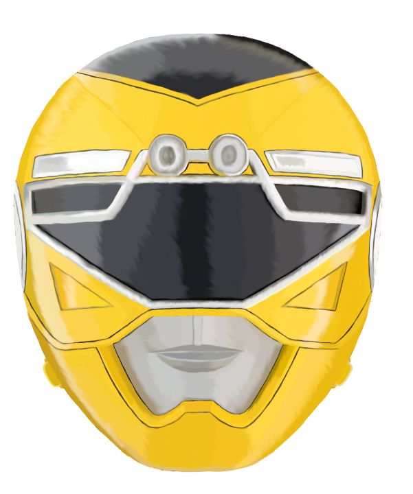Yellow Turbo Ranger Helmet - Reginald D Pouncy's Artwork - Drawings ...