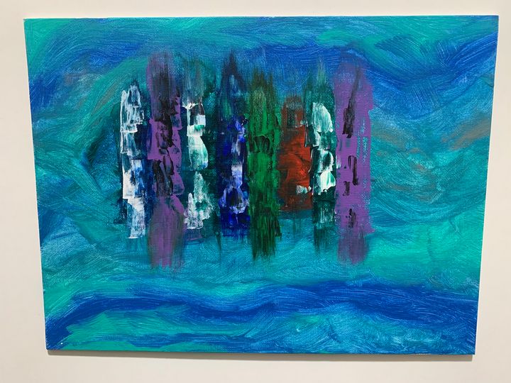 Ship from Above. (SOLD) - Jim White - Paintings & Prints, Abstract ...