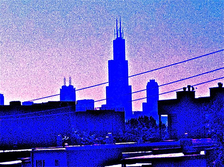 CHICAGO BLUE CITY SKYLINE - Tirzah Fujii - Photography, Buildings ...