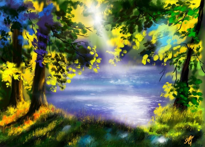 Heart's Home - Meraki Art by Geeta - Paintings & Prints, Landscapes ...