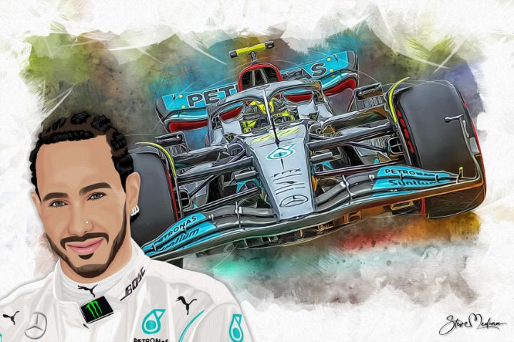 Lewis Hamilton - Tribute 2022-A - Steve Medina - Digital Art & AI ...