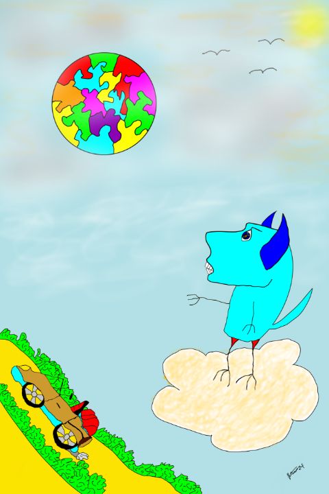 Getting closer - Maria Theoharis - Drawings & Illustration, Childrens ...