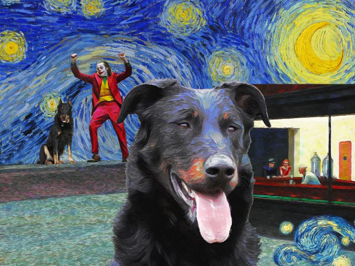 Beauceron Dog Starry Nighthawks - NobilityDogs - Paintings & Prints ...