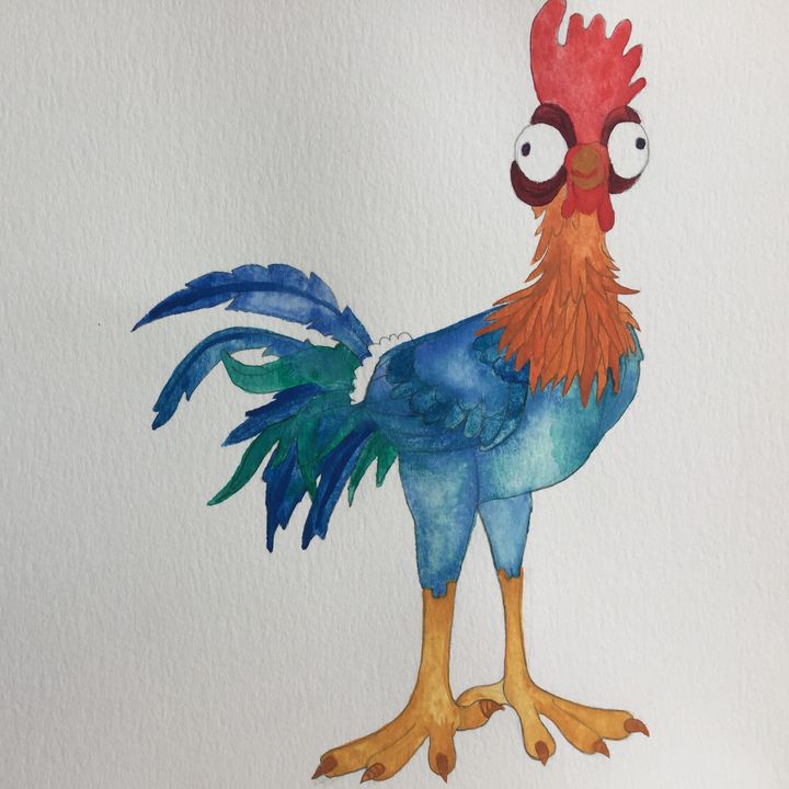 Hei Hei - 1derrful art - Paintings & Prints, Childrens Art, Disney - ArtPal