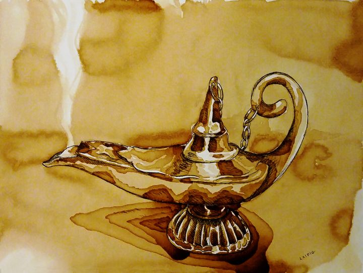 Magic Lamp - Laidig Art Prints and Originals - Drawings & Illustration ...