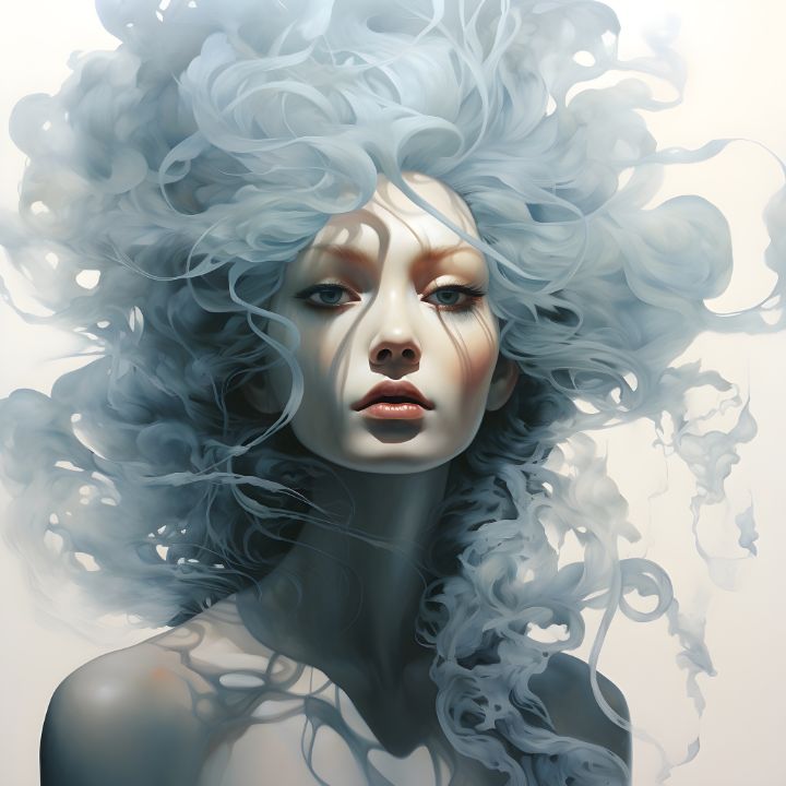 Woman made of smoke and mist - IRIX ART - Digital Art & AI, People ...