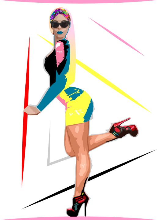 Pop Art Fashion Illustration - Zelko Radic Bfvrp - Digital Art & AI ...