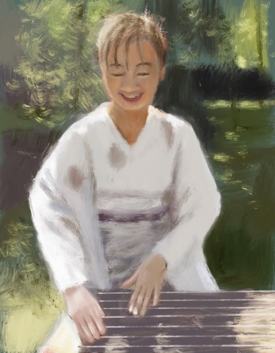 Koto Musician - The Art of Larry Whitler - Digital Art & AI, Ethnic ...