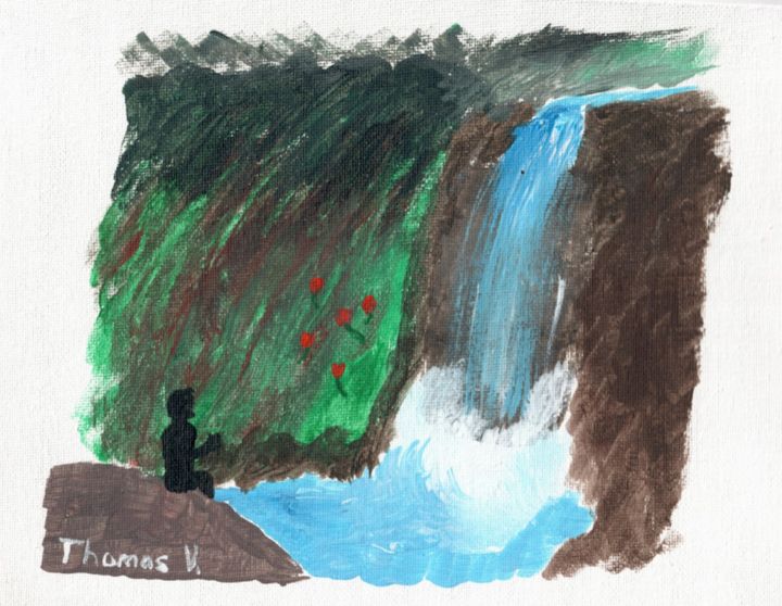 Waterfall Morning - Thomas V. - Paintings & Prints, Landscapes & Nature ...