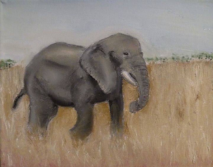 Elephant too - Kate S - Paintings & Prints, Animals, Birds, & Fish ...