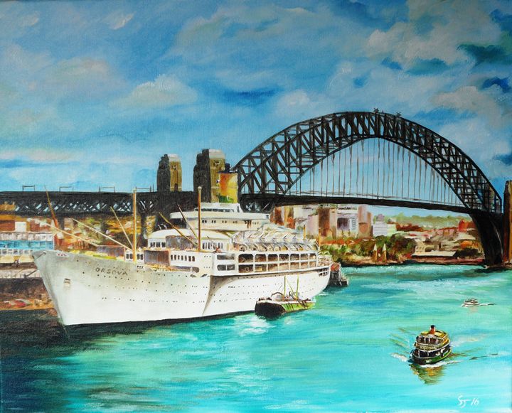 SS Orsova Alongside Circular Quay - Steve James - Paintings & Prints ...