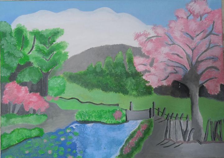 the farm - Shahd Arts - Paintings & Prints, Landscapes & Nature, Rivers ...