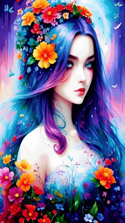 Blossom Veiled Whispers - DBW Studios - Digital Art & AI, People ...
