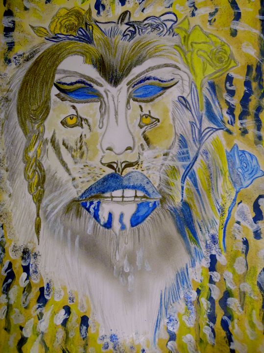 Two Faced Lion - Nicole Lowery - Paintings & Prints, Animals, Birds ...