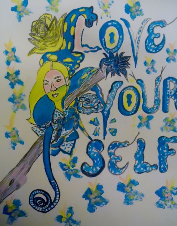 Love Yourself - Nicole Lowery - Drawings & Illustration, Animals, Birds ...