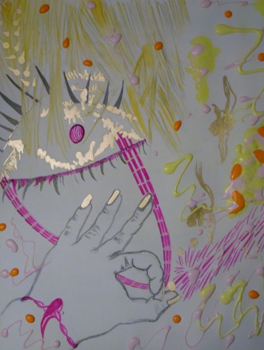 Eye see my Golden Nails - Nicole Lowery - Drawings & Illustration ...