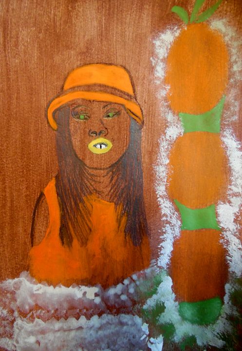 Fashionable in Orange - Nicole Lowery - Drawings & Illustration, People ...