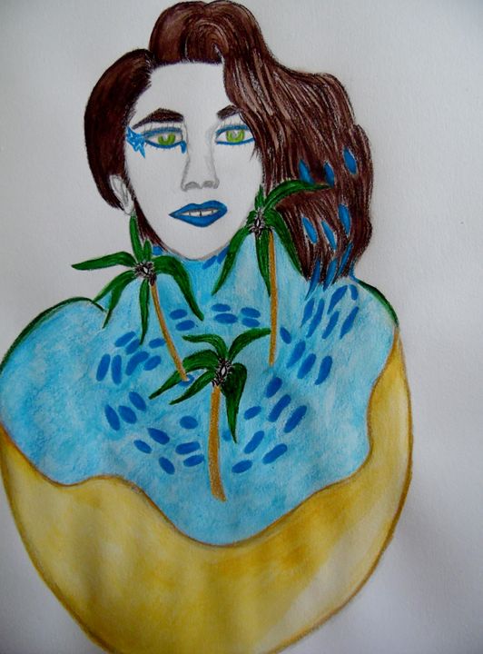 Coconut Head - Nicole Lowery - Drawings & Illustration, People ...