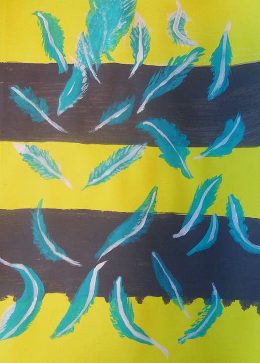 Falling Feathers - Nicole Lowery - Paintings & Prints, Still Life ...