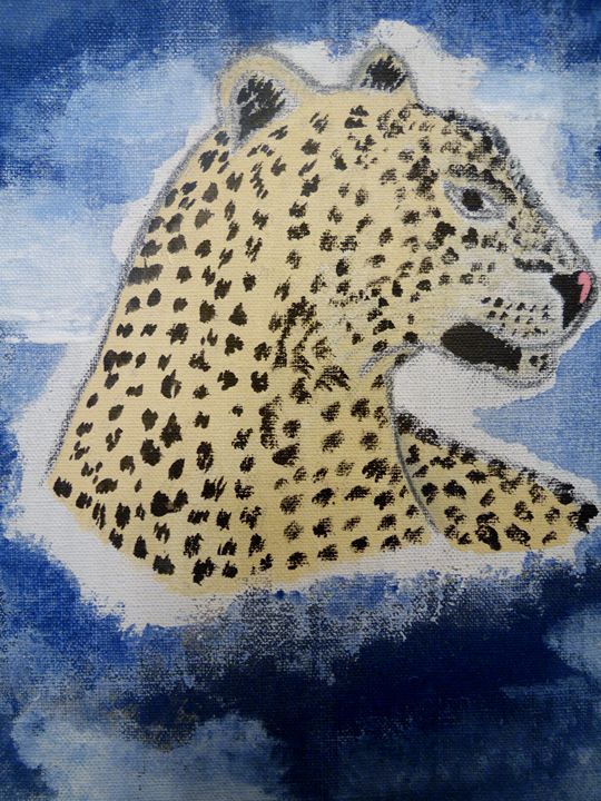 Cloudy Leopard - Nicole Lowery - Paintings & Prints, Animals, Birds ...