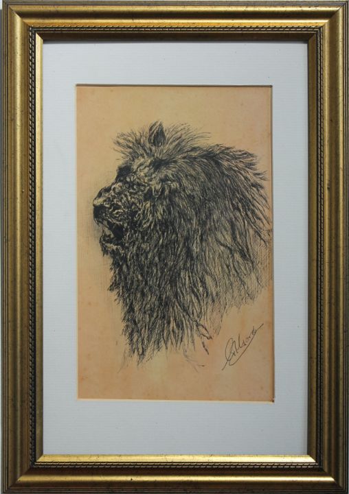 "King'. Pen sketch of L - Borwick Studio - Drawings & Illustration ...