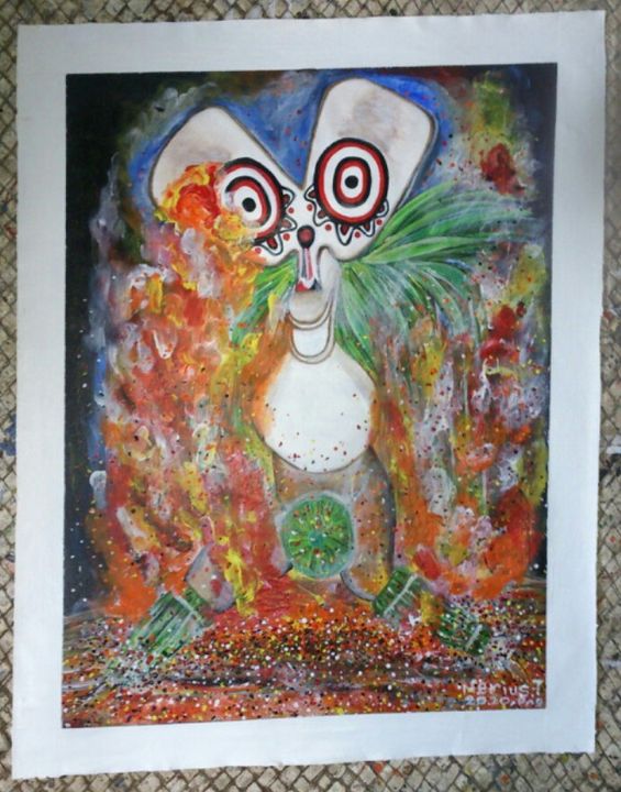 Baining Fire Dance Mask - Papua New Guinea Arts - Paintings & Prints ...